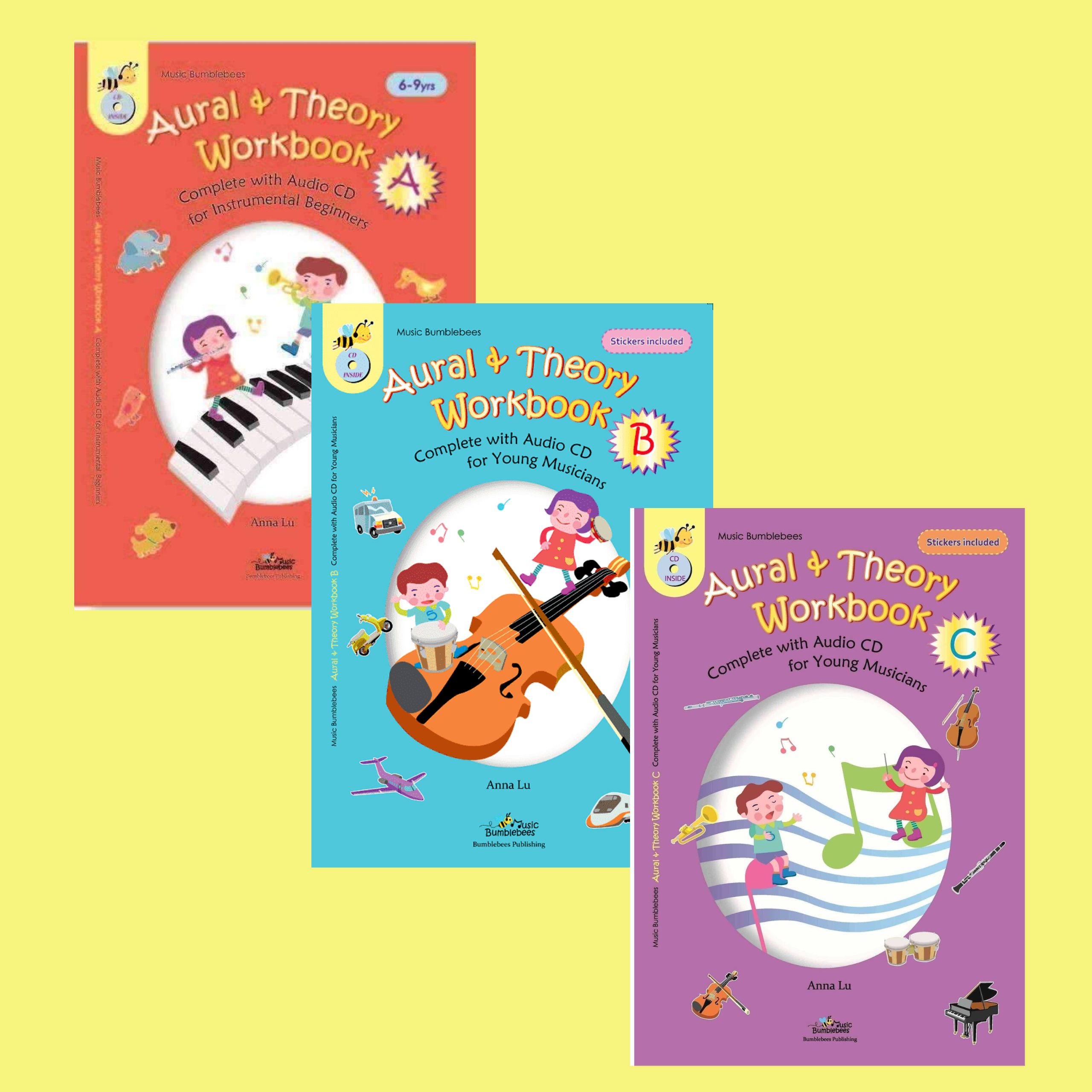 Music Bumble Bees - Aural And Theory Workbook Pack (A,B & C) Books ...
