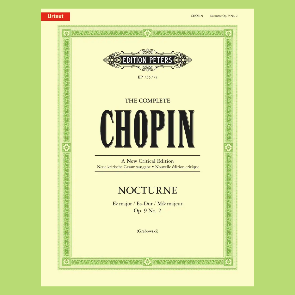 Chopin - Nocturne E Flat Major Op 9 No 2 Piano Book (Comparative Editi ...