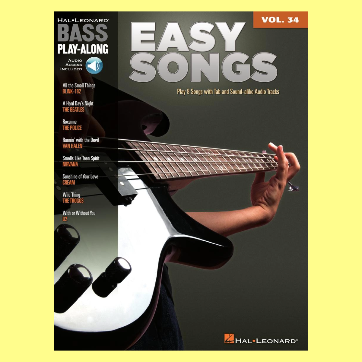 Easy Songs Bass Play Along Volume 34 Book/Audio – Music2u.com.au