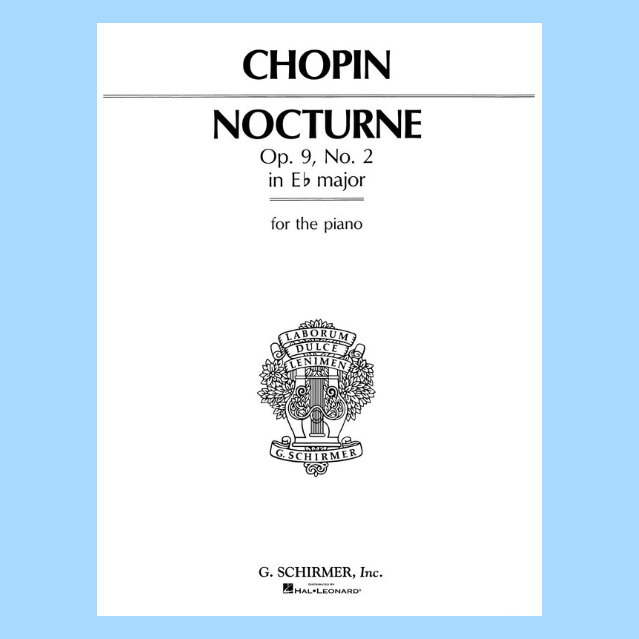 Frederic Chopin - Nocturne Op 9 No 2 E Flat Major Piano Sheet Music ...