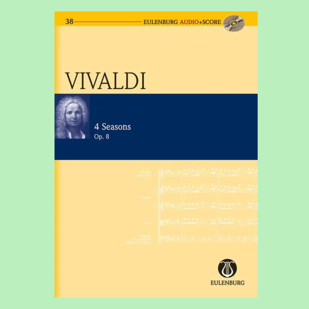 Vivaldi - 4 Seasons Op 8 Study Score Book/CD – Music2u.com.au