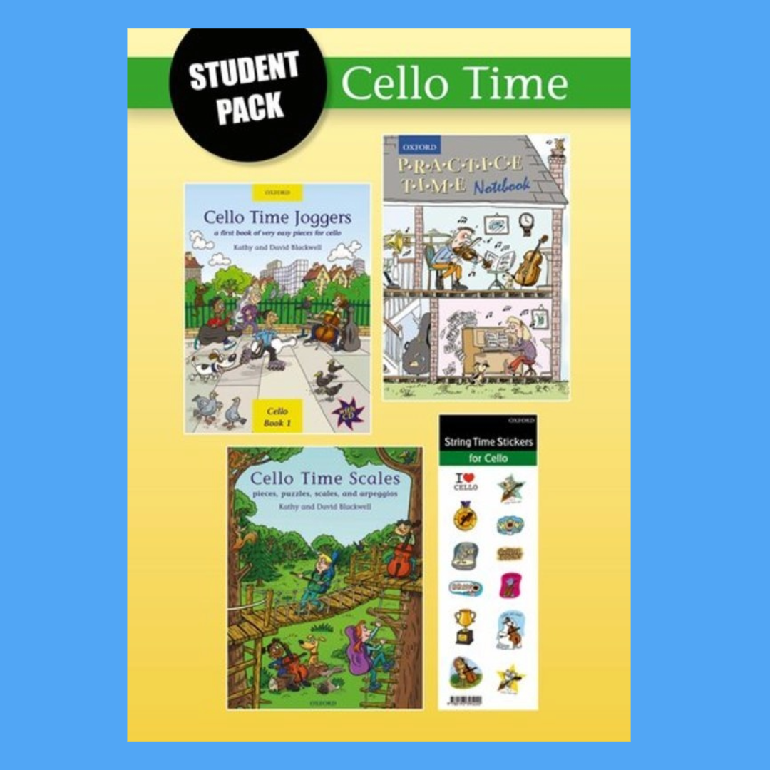 Cello Time Student Pack - Starter Pack for Cello Players (Books & Stic – Music2u.com.au