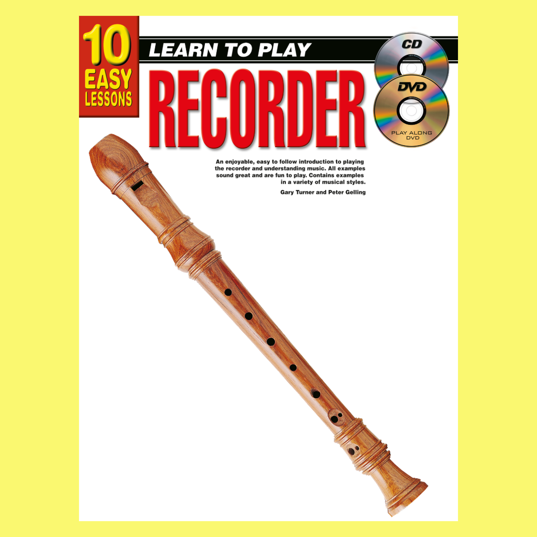 10 Easy Lessons Learn To Play Recorder Book/Online Media – Music2u.com.au