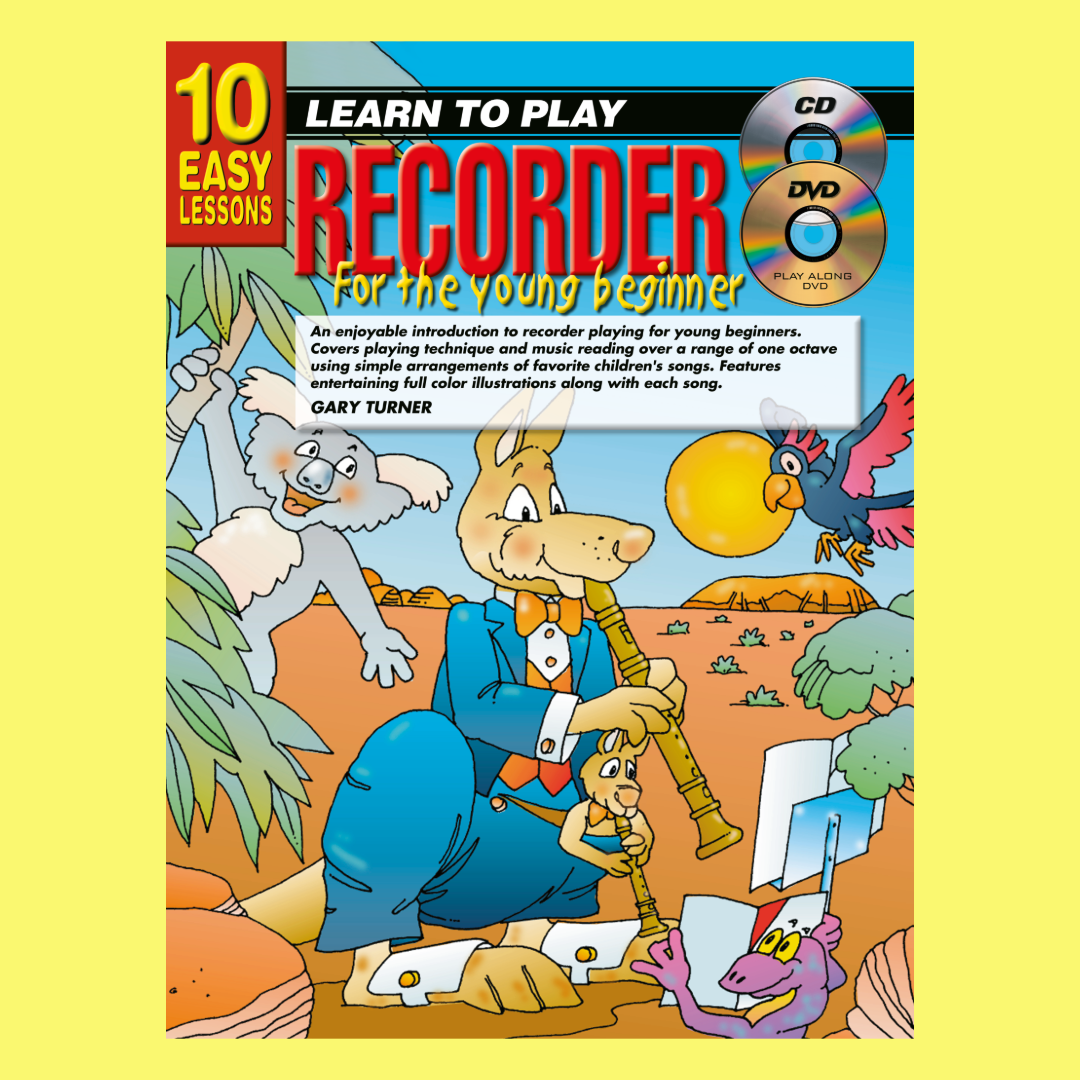 10 Easy Lessons Learn To Play Recorder For Young Beginners Book/Online ...