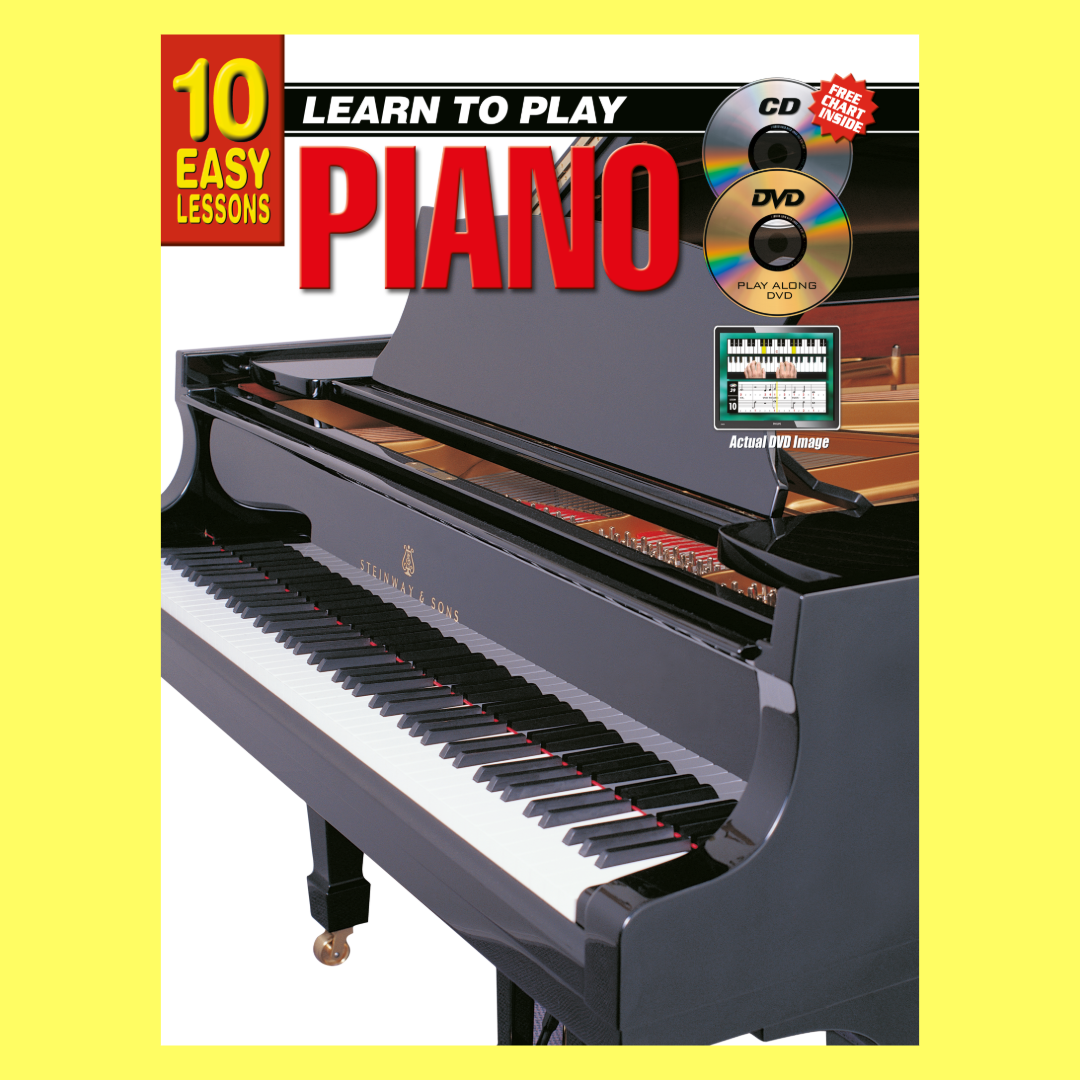 10 Easy Lessons Learn To Play Piano Book/Online Media – Music2u.com.au