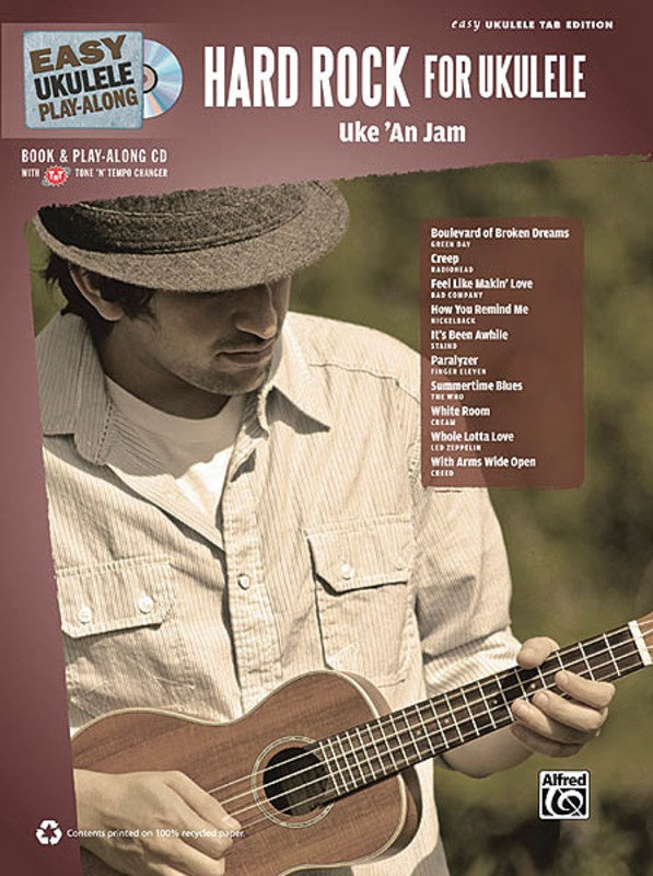 Easy Ukulele Play Along Hard Rock Book/CD – Music2u.com.au