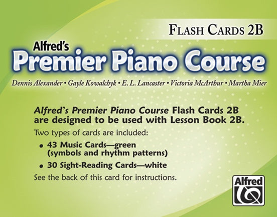 Alfred's Premier Piano Course - Flash Cards Level 2B – Music2u.com.au