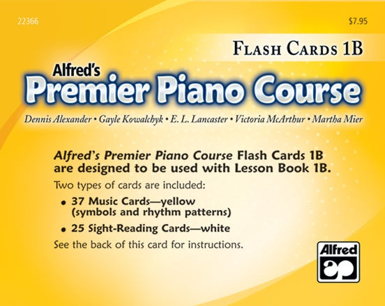 Alfred's Premier Piano Course - Flash Cards Level 1B – Music2u.com.au