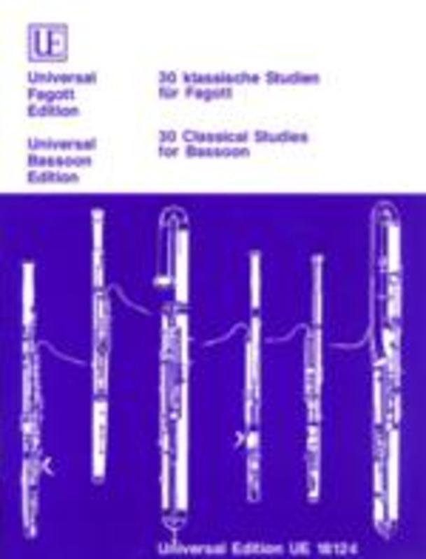 30 Classical Studies For Bassoon – Music2u.com.au