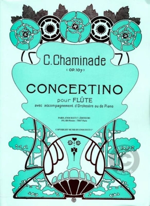 Chaminade - Concertino Op 107 Flute with Piano Accompaniment Book ...