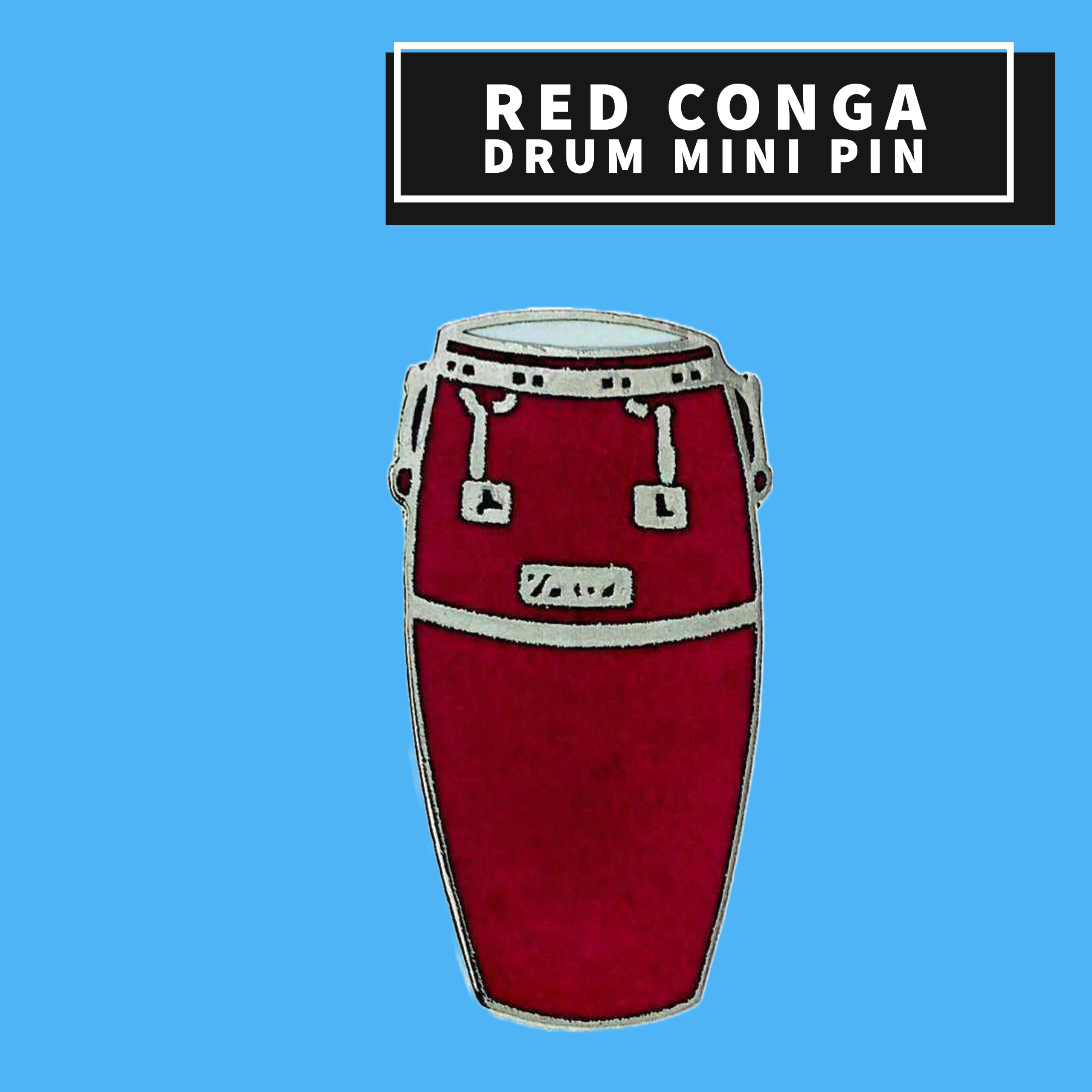 Red Conga Drum Mini Pin – Music2u.com.au