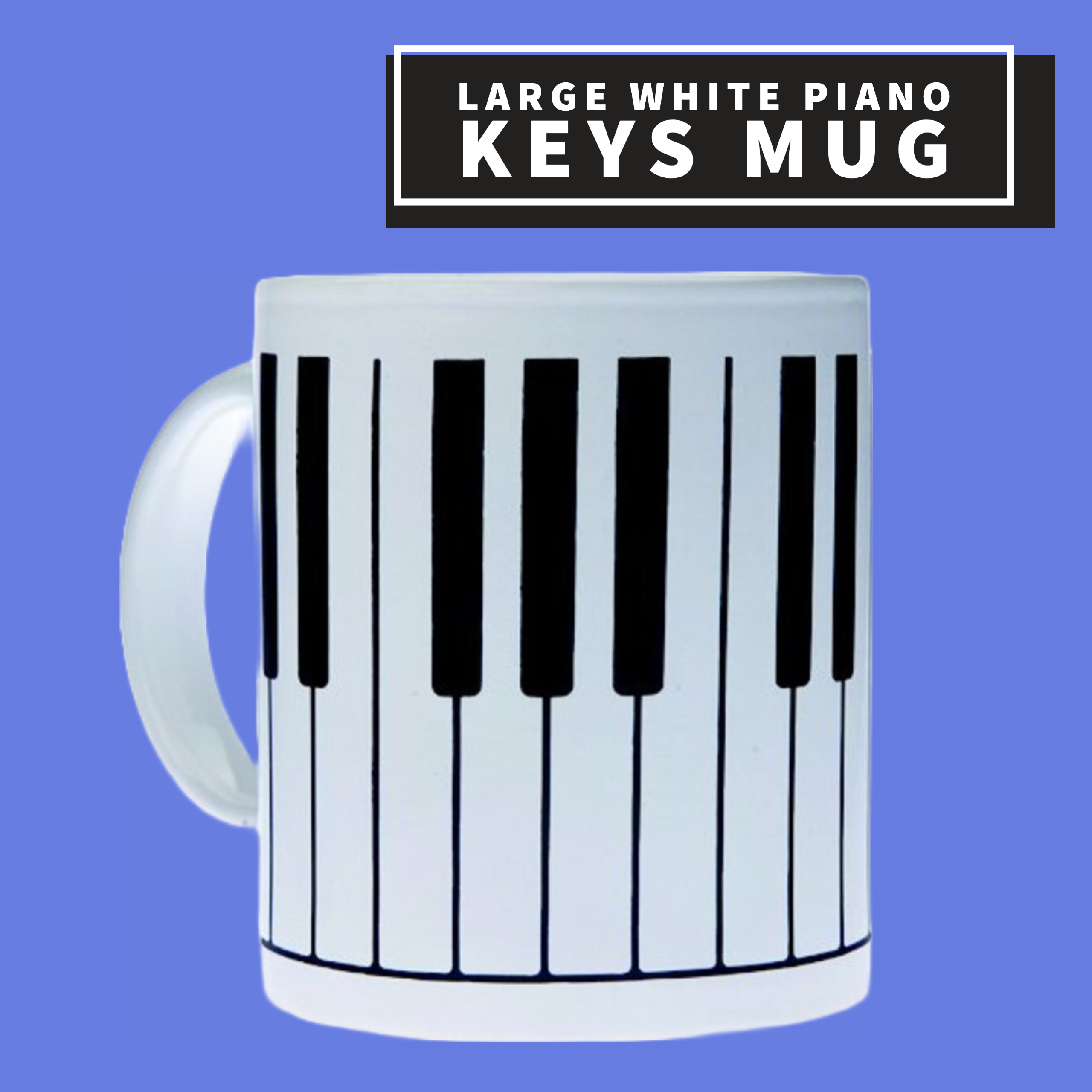 Large White Piano Key Mug – Music2u.com.au