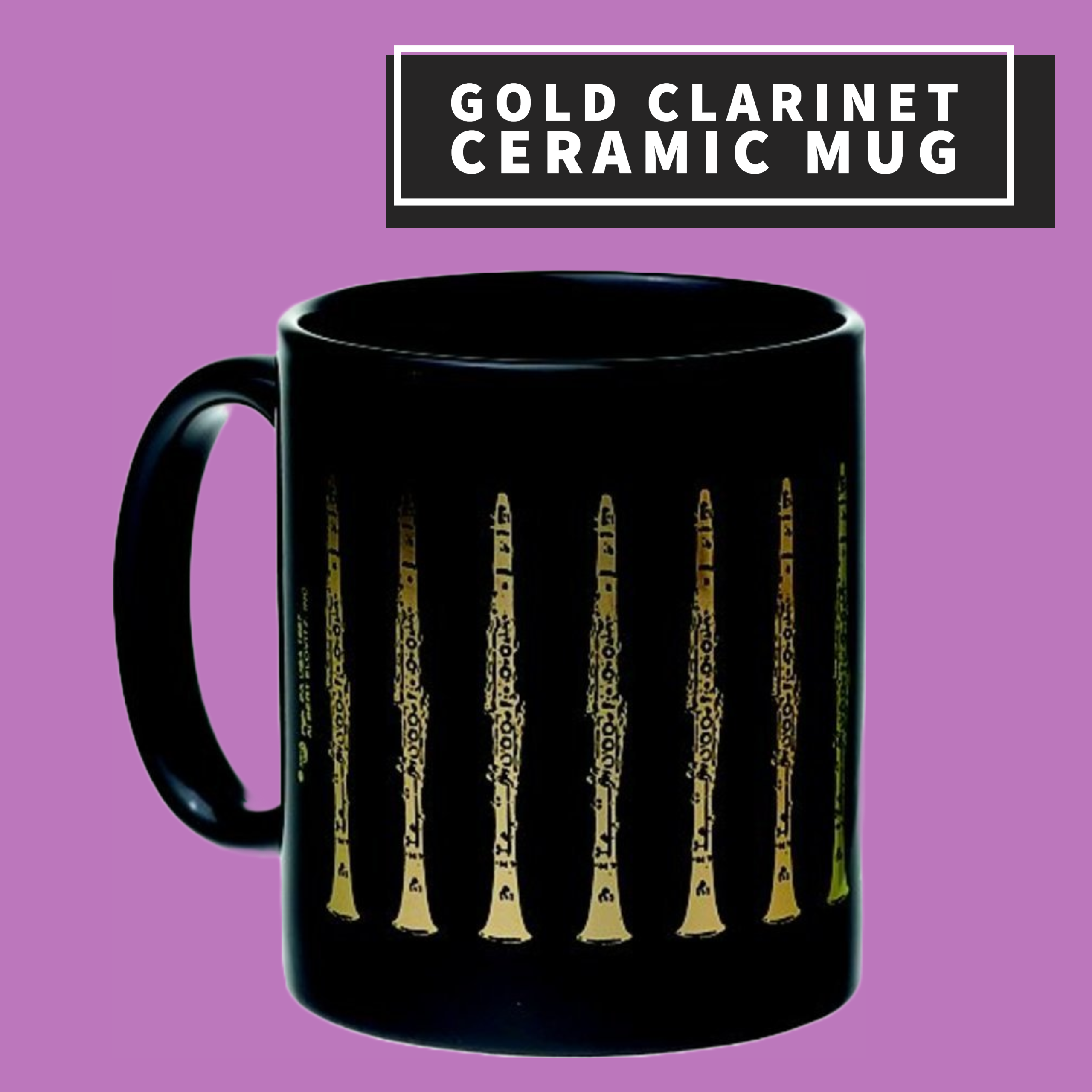Gold Clarinet Ceramic Mug – Music2u.com.au