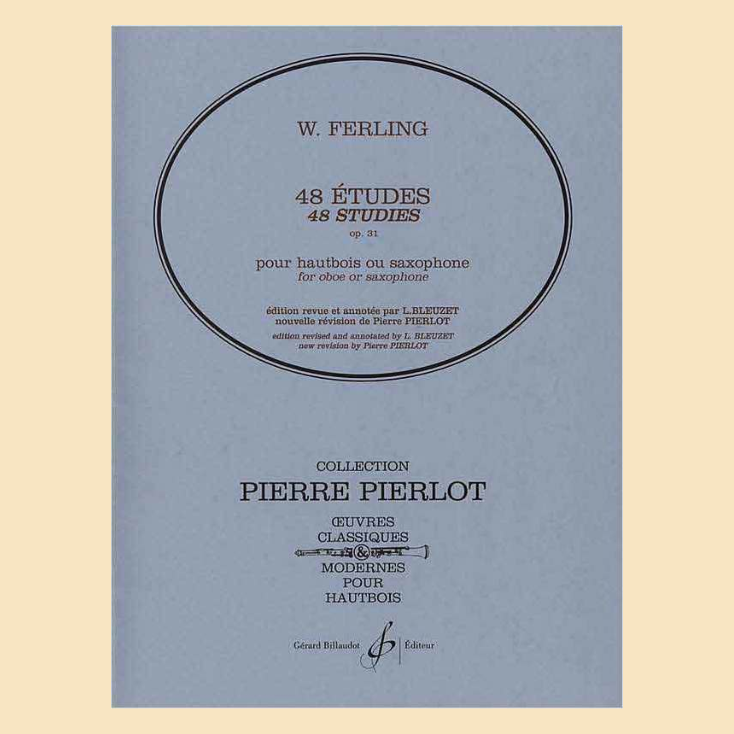 Franz Wilhelm Ferling - 48 Studies Op 31 For Oboe Book – Music2u.com.au