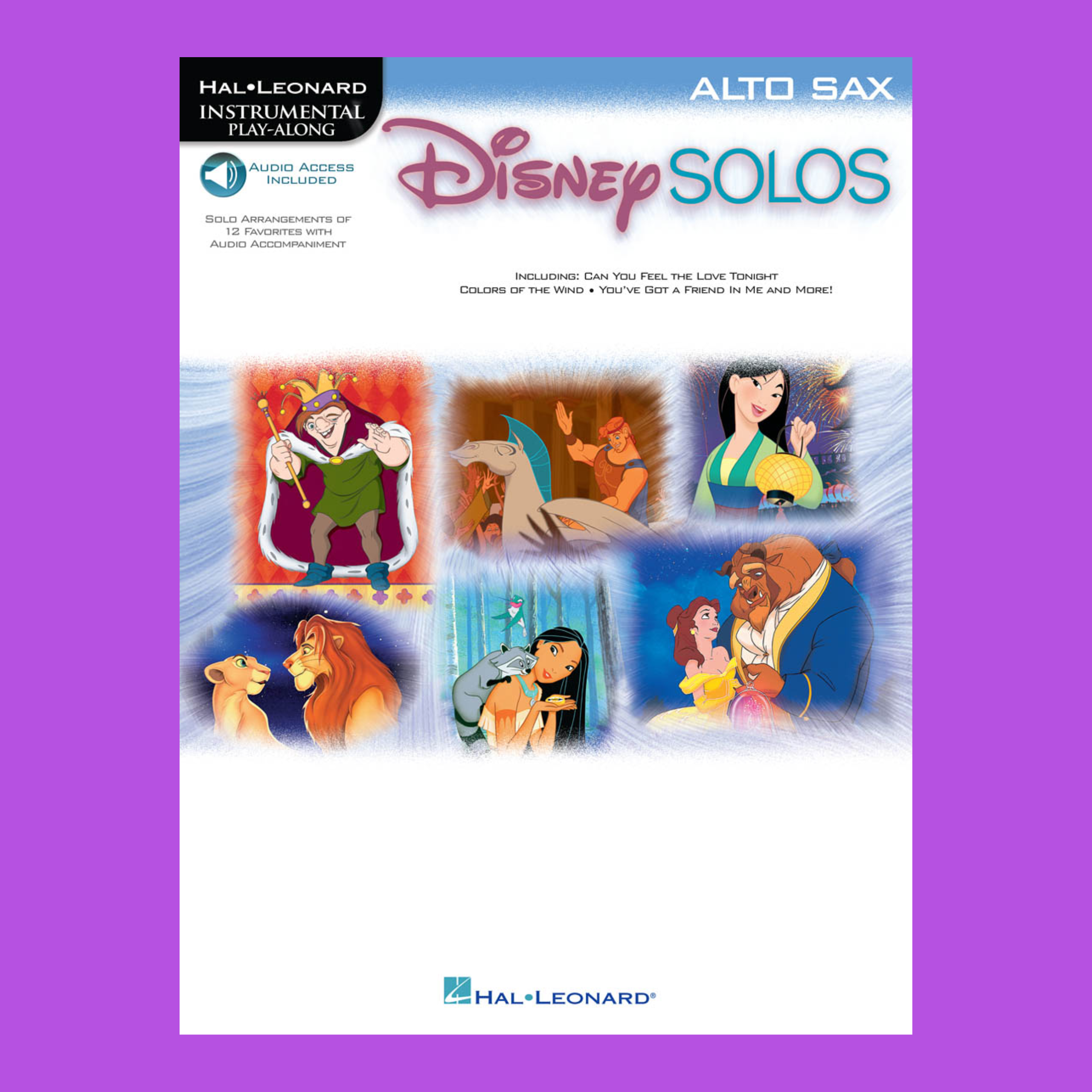 Disney Solos - Alto Saxophone Play Along Book/Online Audio – Music2u.com.au