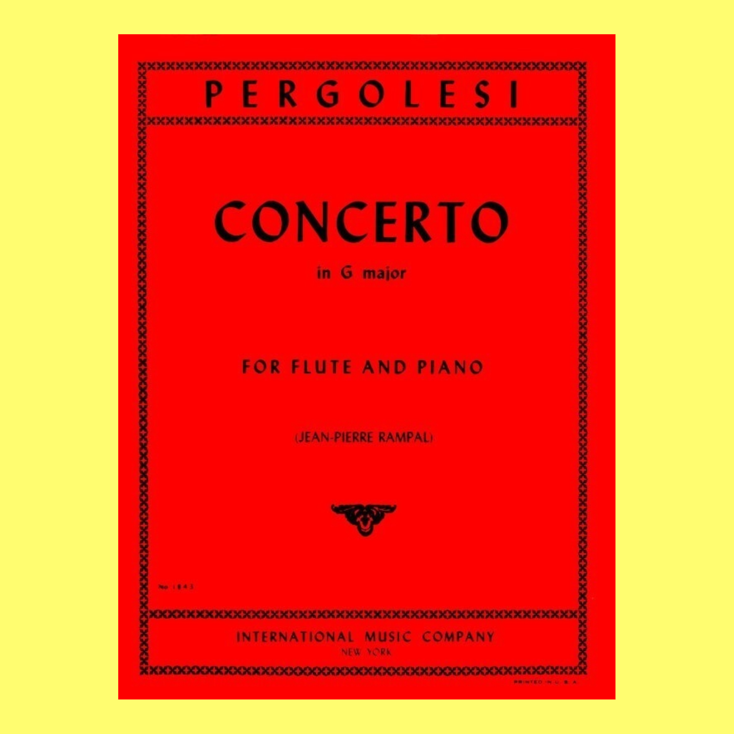 Pergolesi - Concerto G Major Flute with Piano Accompaniment – Music2u ...