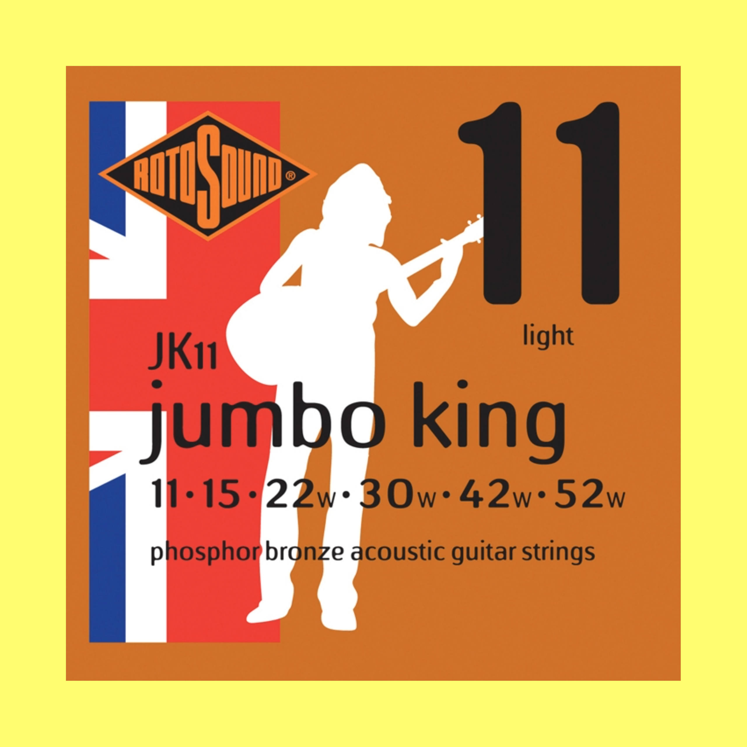 Rotosound JK11 Jumbo King Phosphor Bronze Acoustic Guitar Strings Set Rotosound JK11 Jumbo King Phosphor Bronze Acoustic Guitar Strings Set