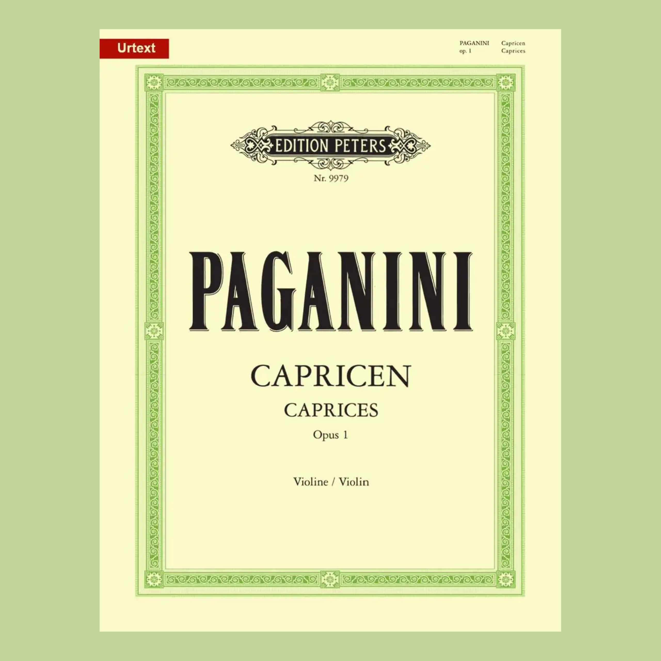 Nicolo Paganini - 24 Caprices Op 1 Violin Solo Book (Urtext Edition ...