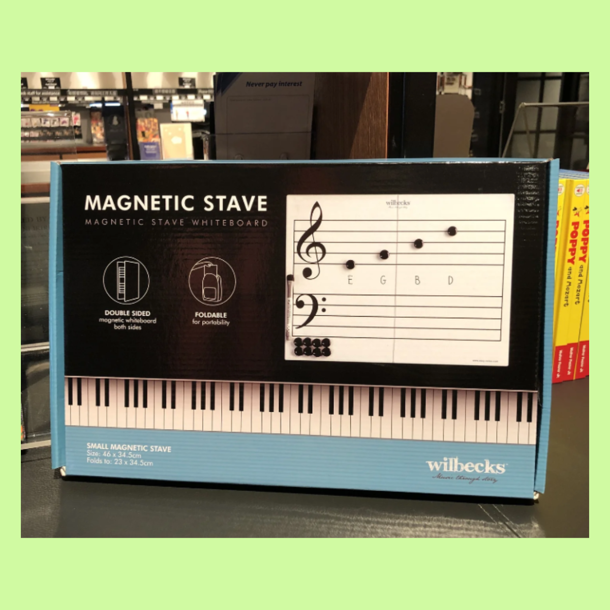 Wilbecks Small Magnetic Stave Whiteboard – Music2u.com.au