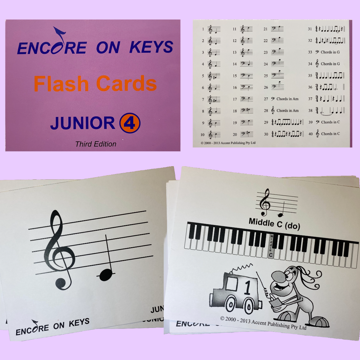 Encore On Keys - Junior Flash Cards Level 4 – Music2u.com.au