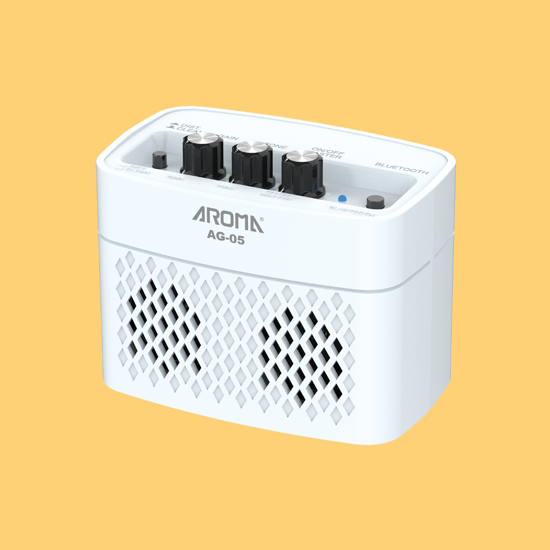 Aroma AG05WH Portable Rechargeable Electric Guitar Amplifier - White ...