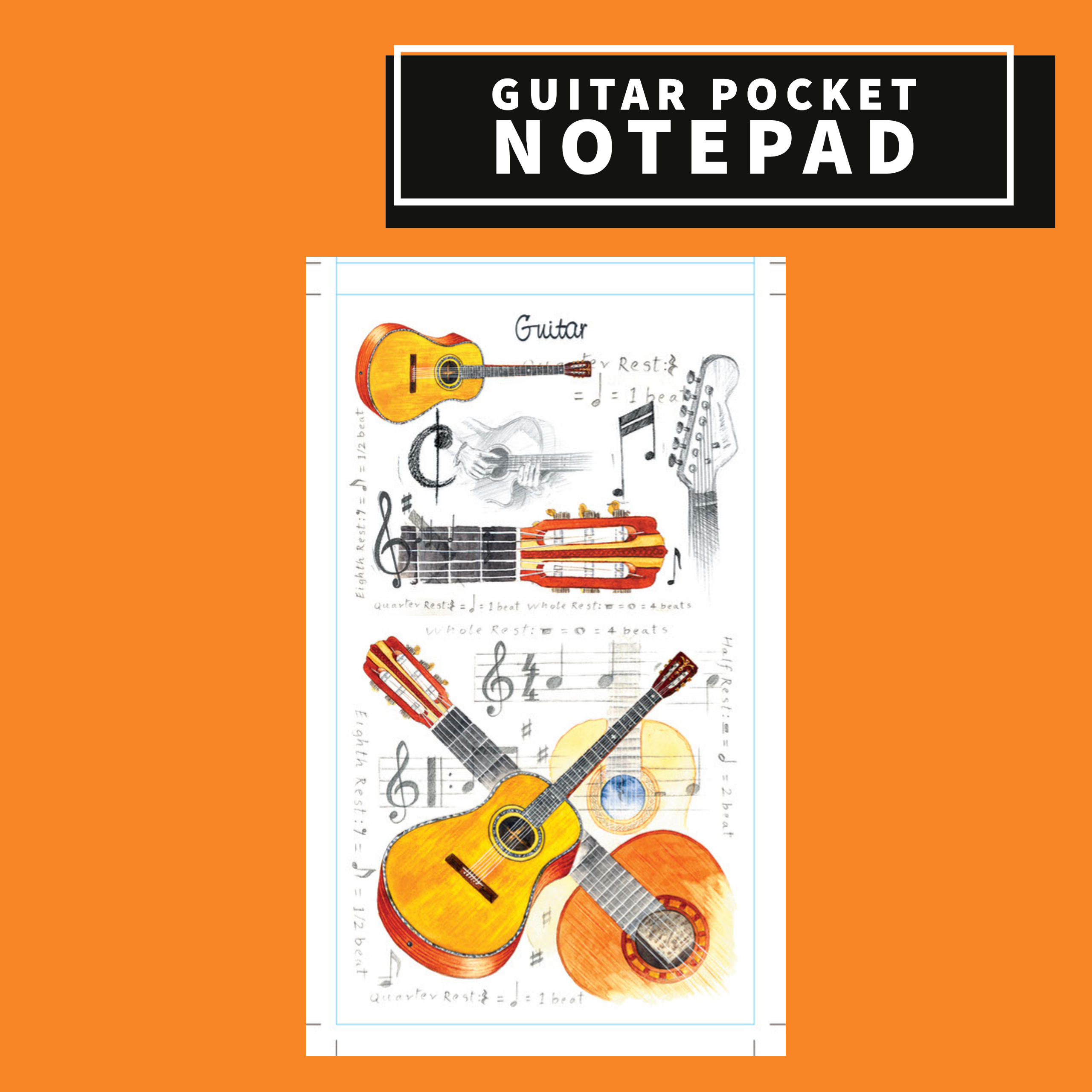 Pocket Notepad - Guitar Design – Music2u.com.au