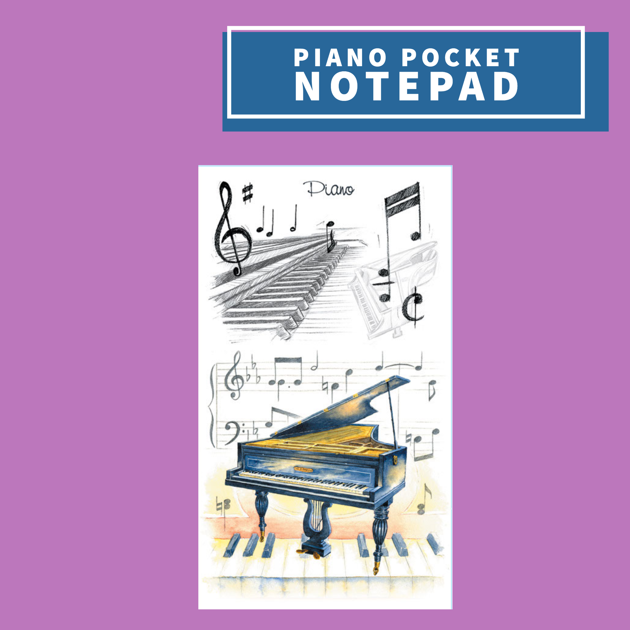 Pocket Notepad - Piano Design – Music2u.com.au
