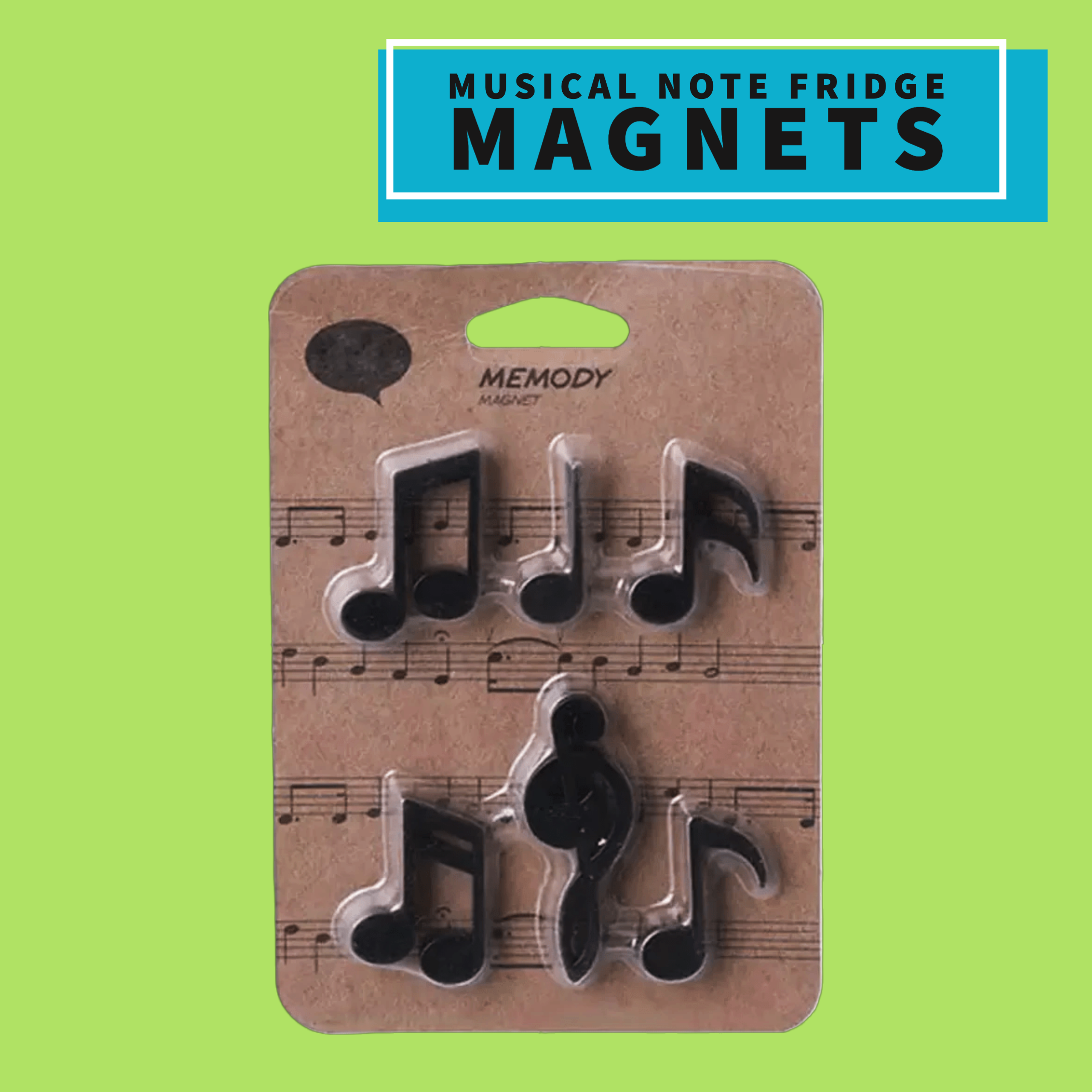 Musical Note Fridge Magnet Set (Black) – Music2u.com.au