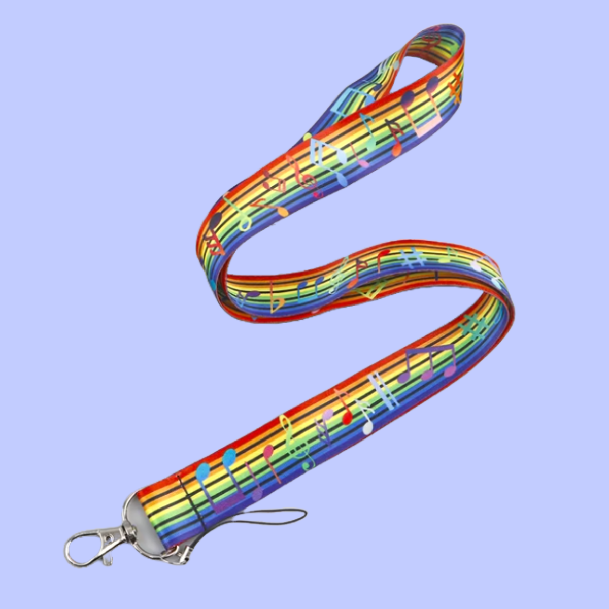 Colourful Rainbow Music Notes Lanyard - (45cm) – Music2u.com.au