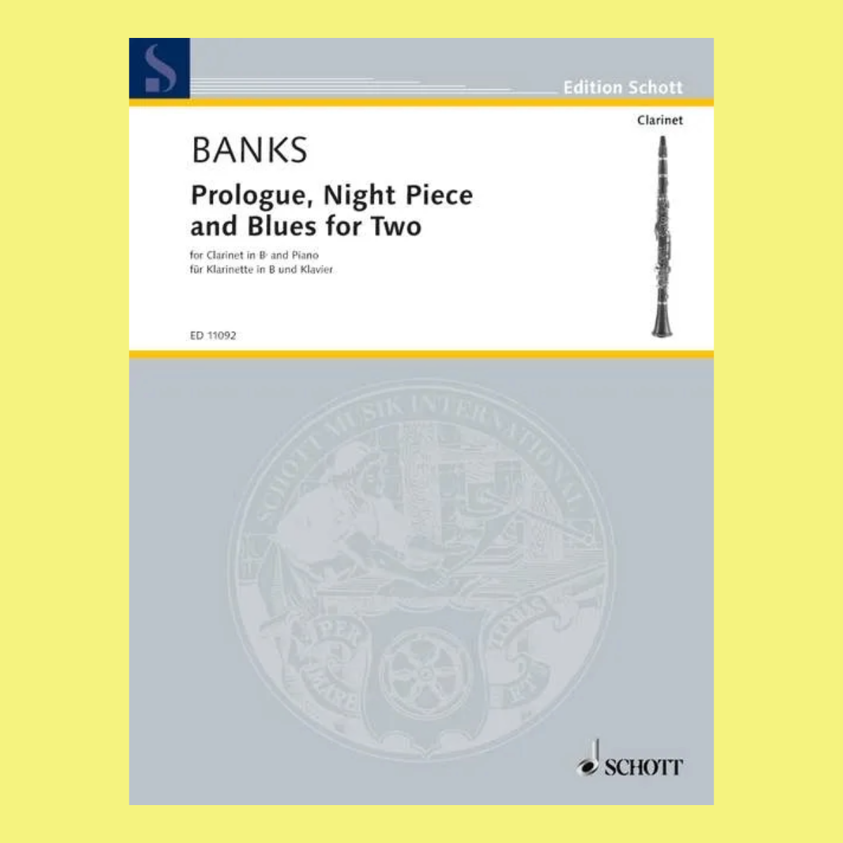 Prologue Night Pieces and Blues For Two Bb Clarinet with Piano Book ...