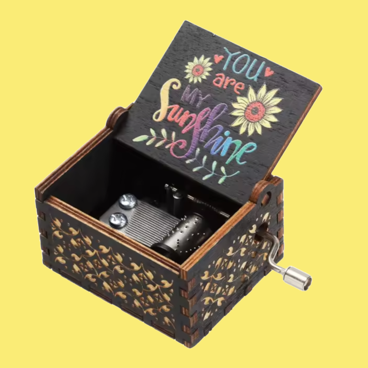 You Are My Sunshine Mini Music Box (Black) – Music2u.com.au