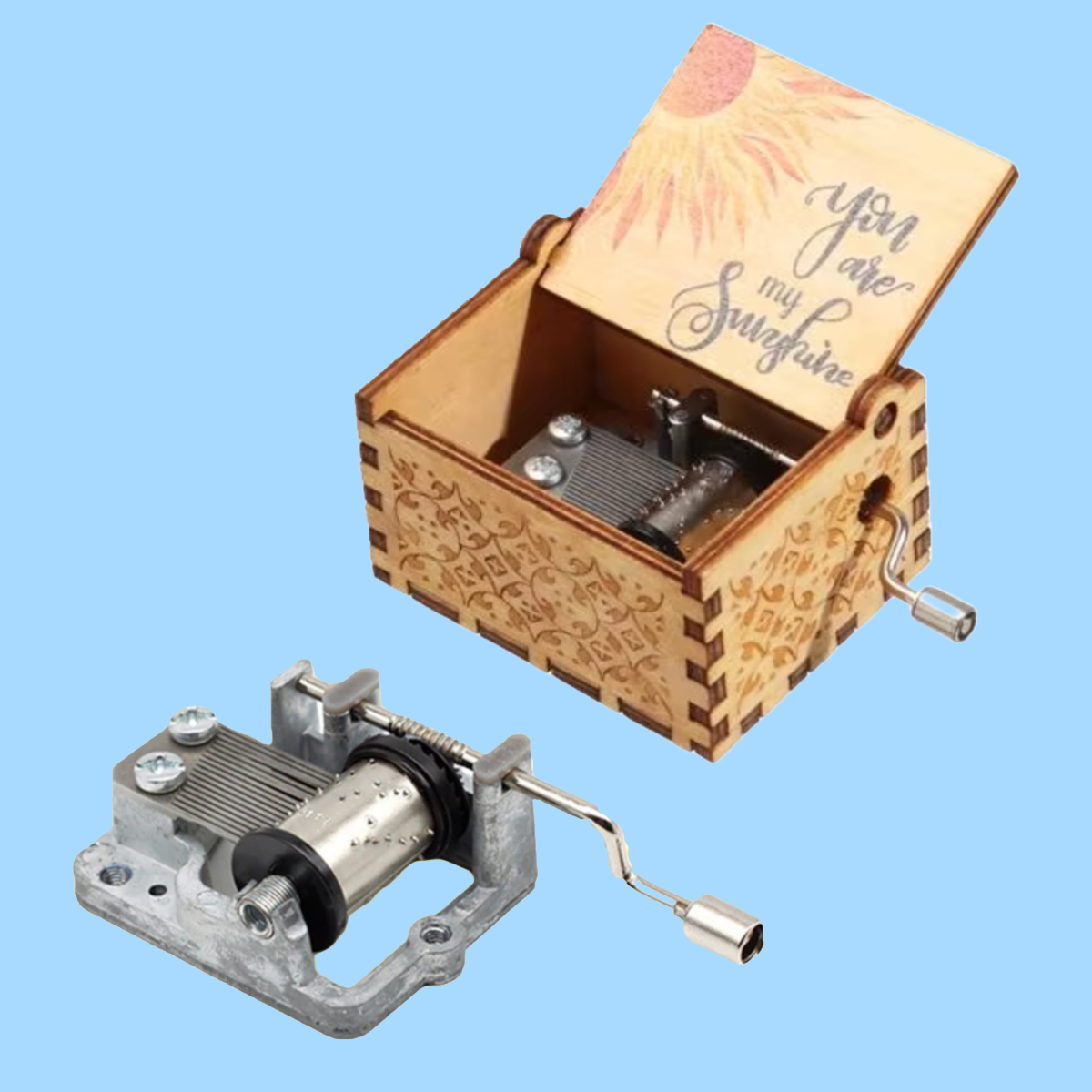 You Are My Sunshine Mini Music Box (Wooden) – Music2u.com.au