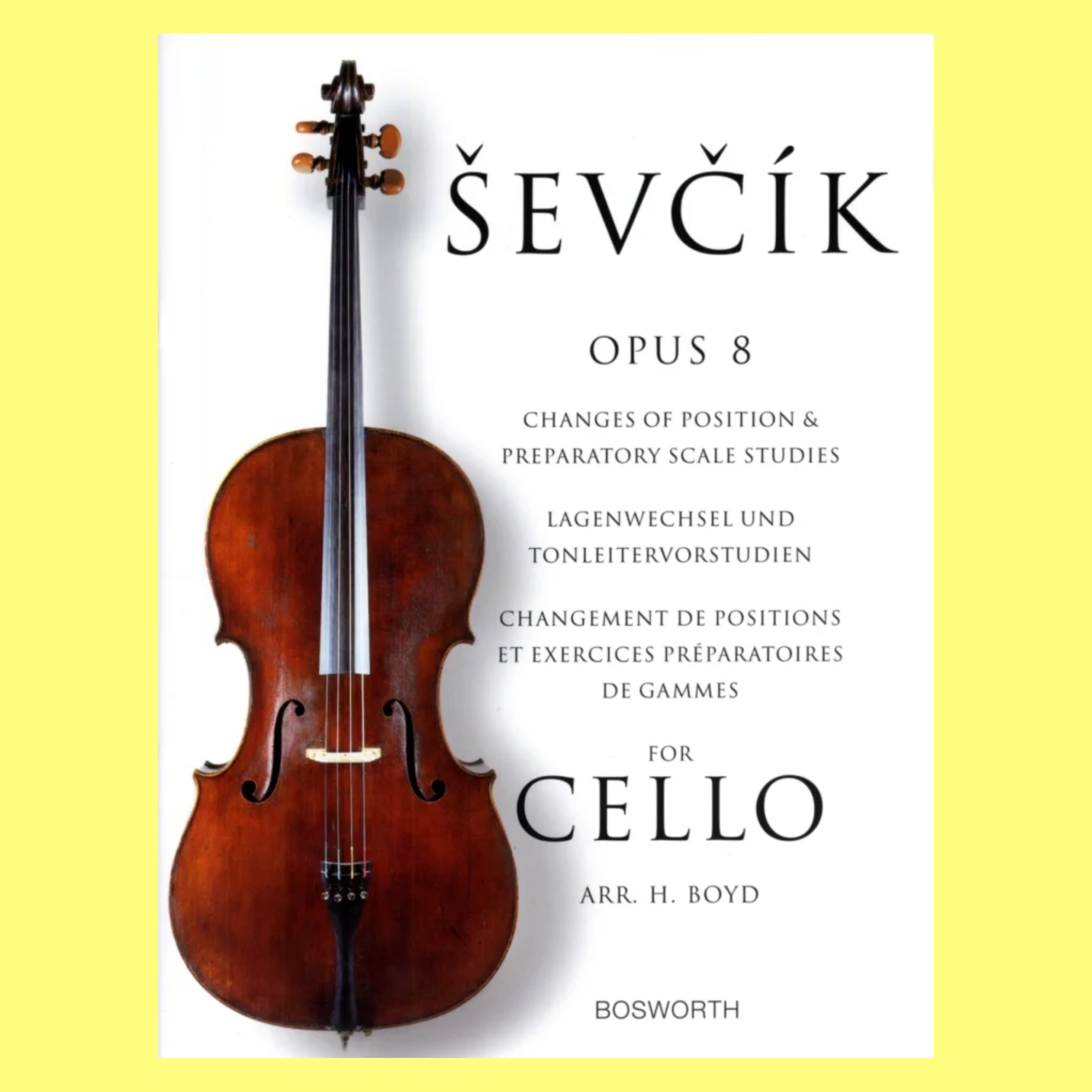 Sevcik Cello Studies - Opus 8 Book – Music2u.com.au