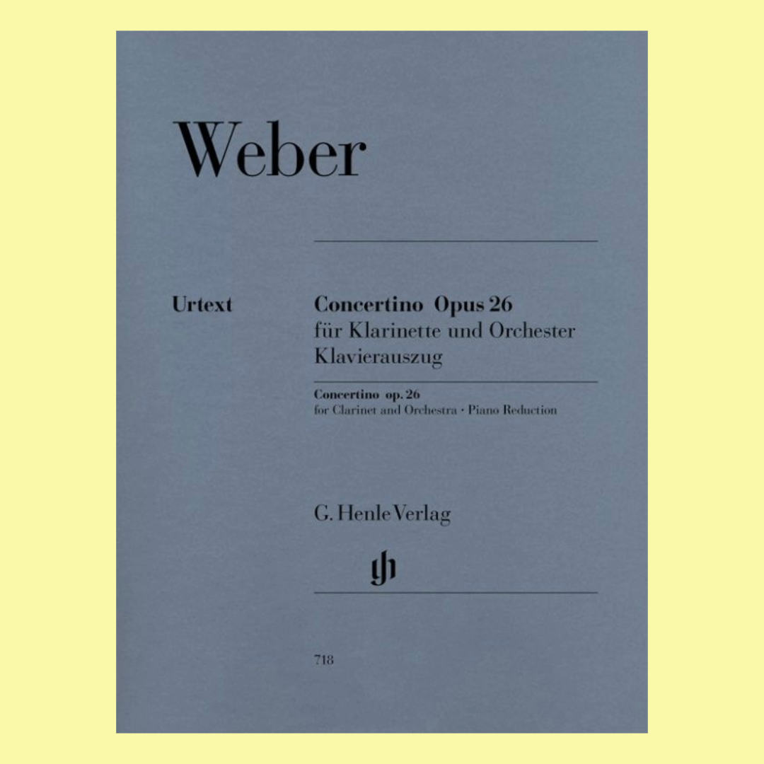 Weber - Concertino Op 26 Clarinet/Piano – Music2u.com.au