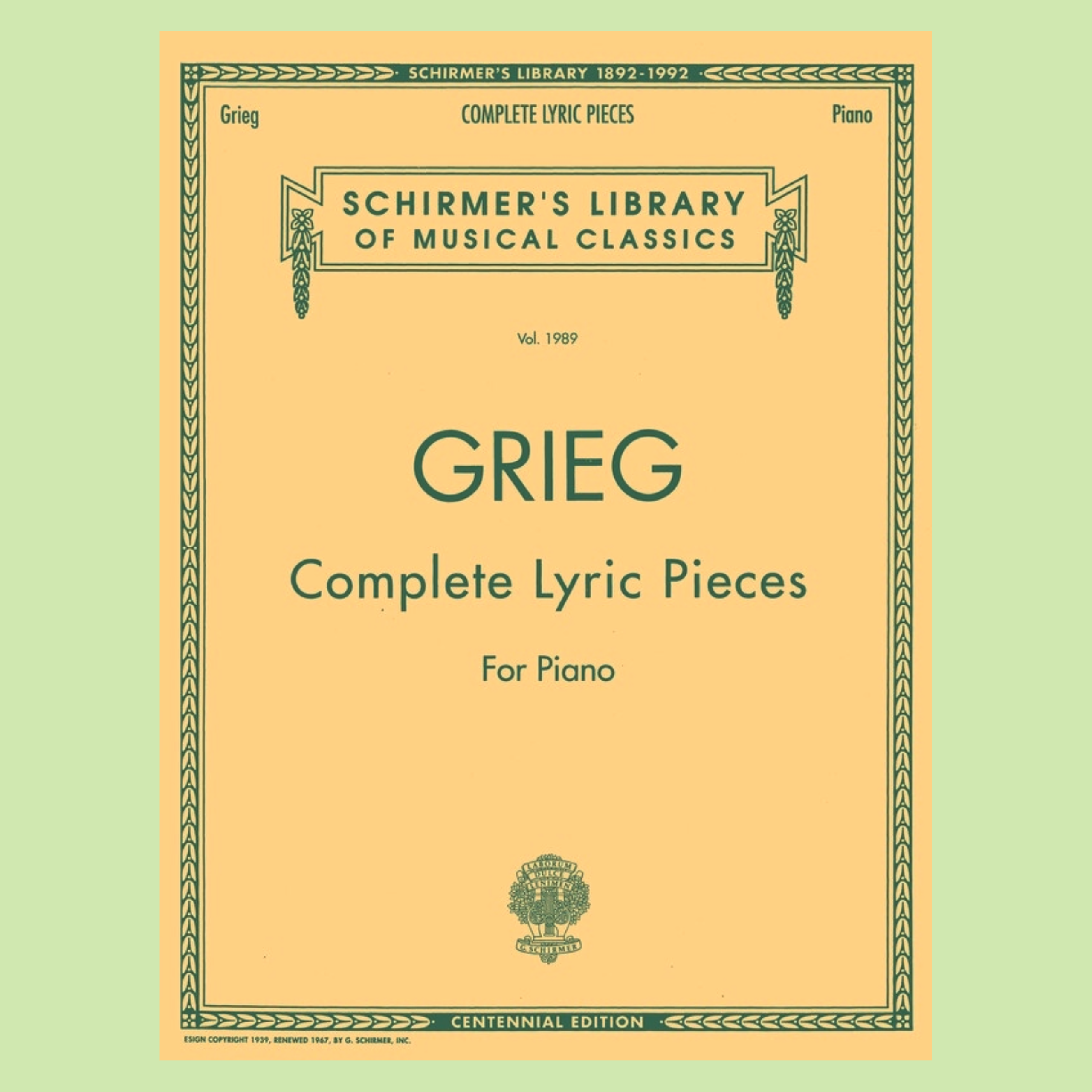 Grieg - Complete Lyric Pieces (Centennial Edition) Book – Music2u.com.au