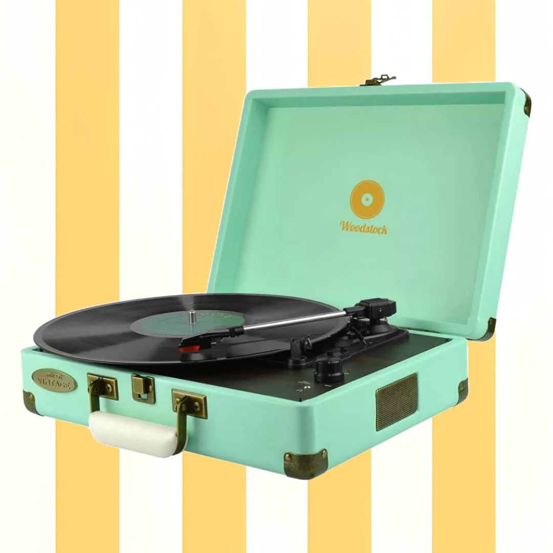 MBeat Woodstock Tiffany Blue Retro Turntable – Music2u.com.au