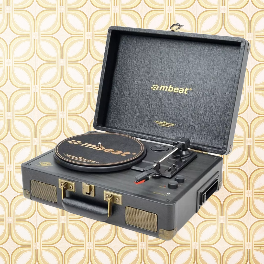MBeat Uptown Retro Turntable and Cassette Player with Bluetooth Speake ...
