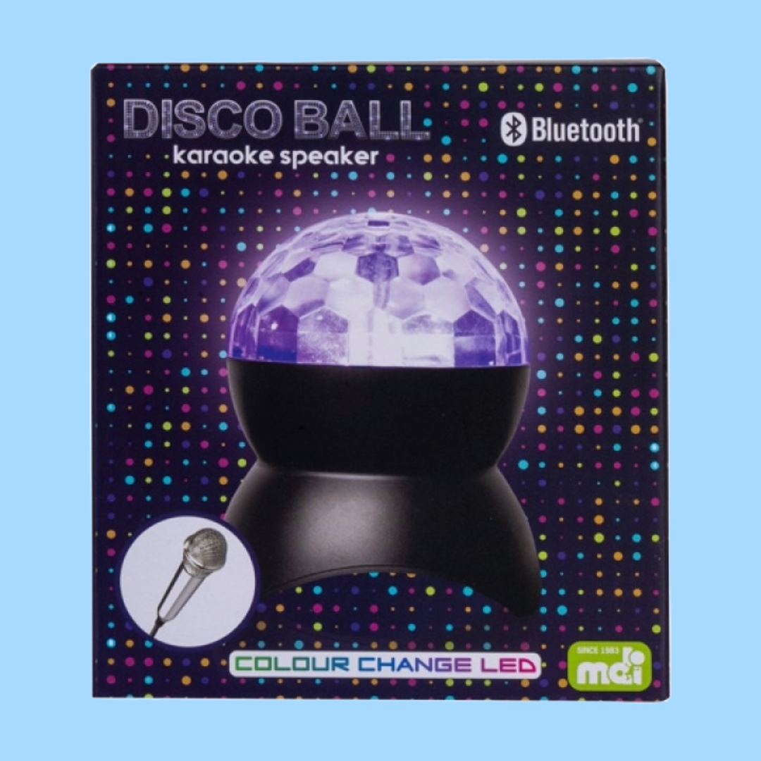 Disco Ball Colour Changing LED Karaoke Speaker with Mini Microphone ...