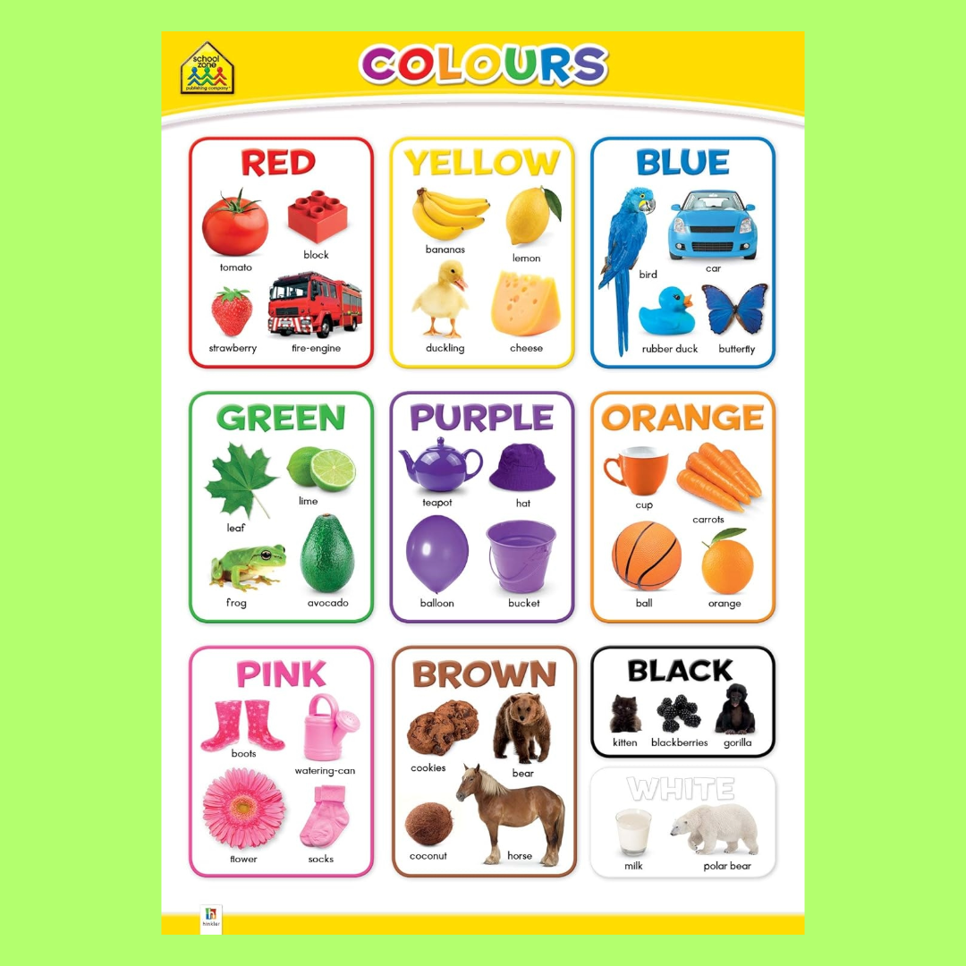 Wall Chart - Colours - Book: Educational – Music2u.com.au