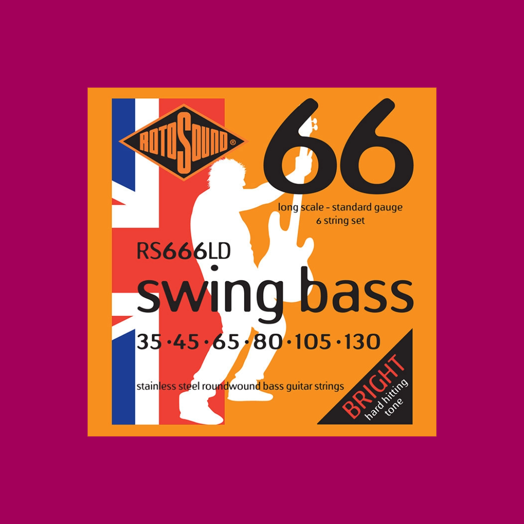 Rotosound RS666LD Swing Bass 66 Stainless Steel Long Scale 6-String 35 ...