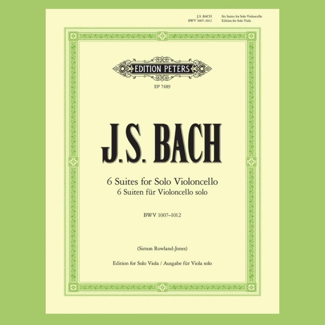 J.S Bach - 6 Cello Suites arranged for Viola BWV 1007-1012 Book ...