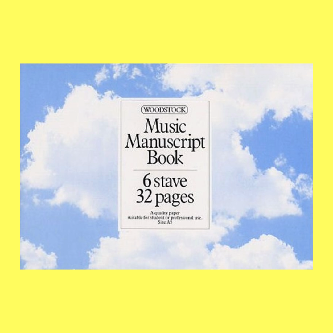 A5L Stitched Manuscript Book - 6 Stave (32 pages) – Music2u.com.au