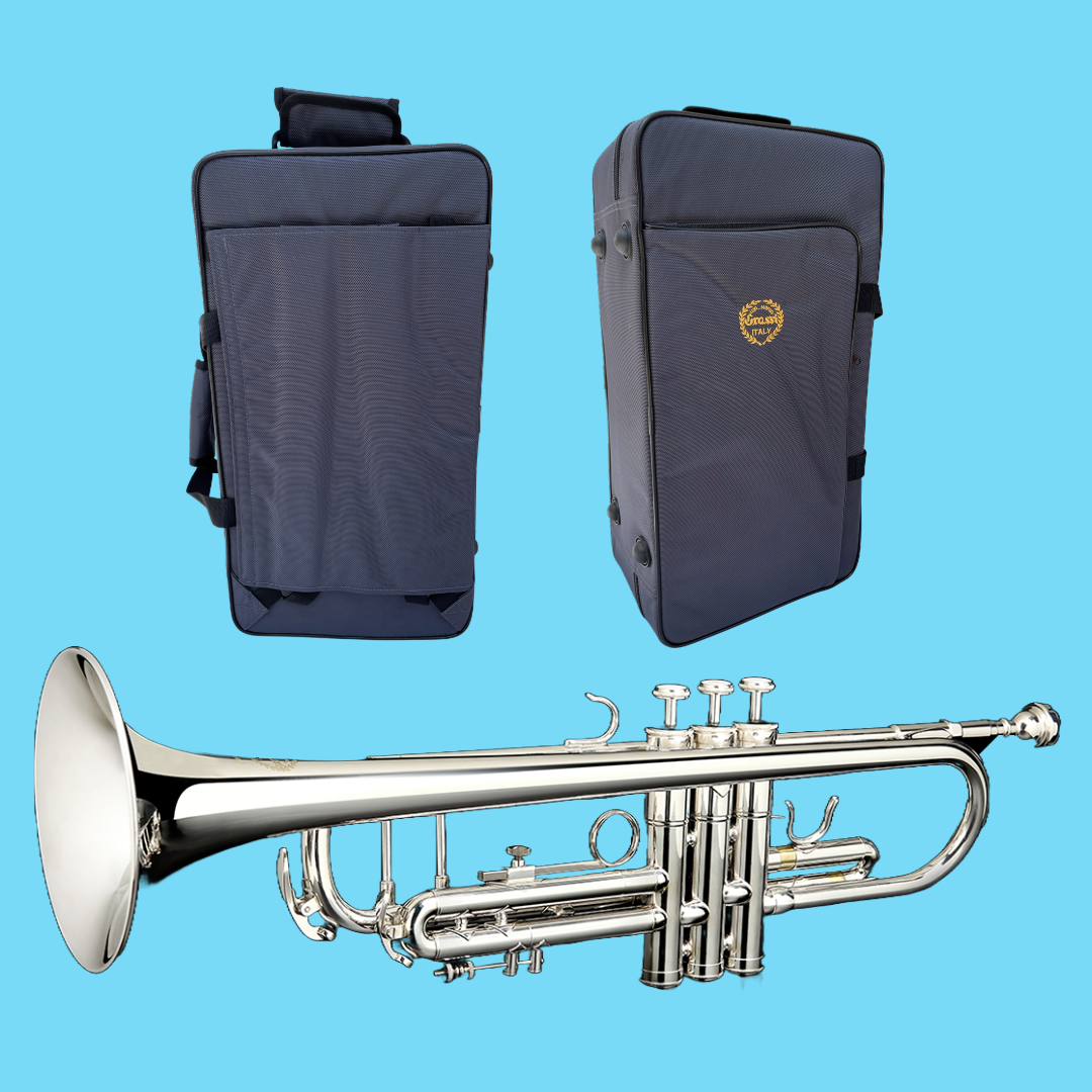 Gradeassi GradeTR210AG Silver Plated Bb Trumpet with Backpack Case ...