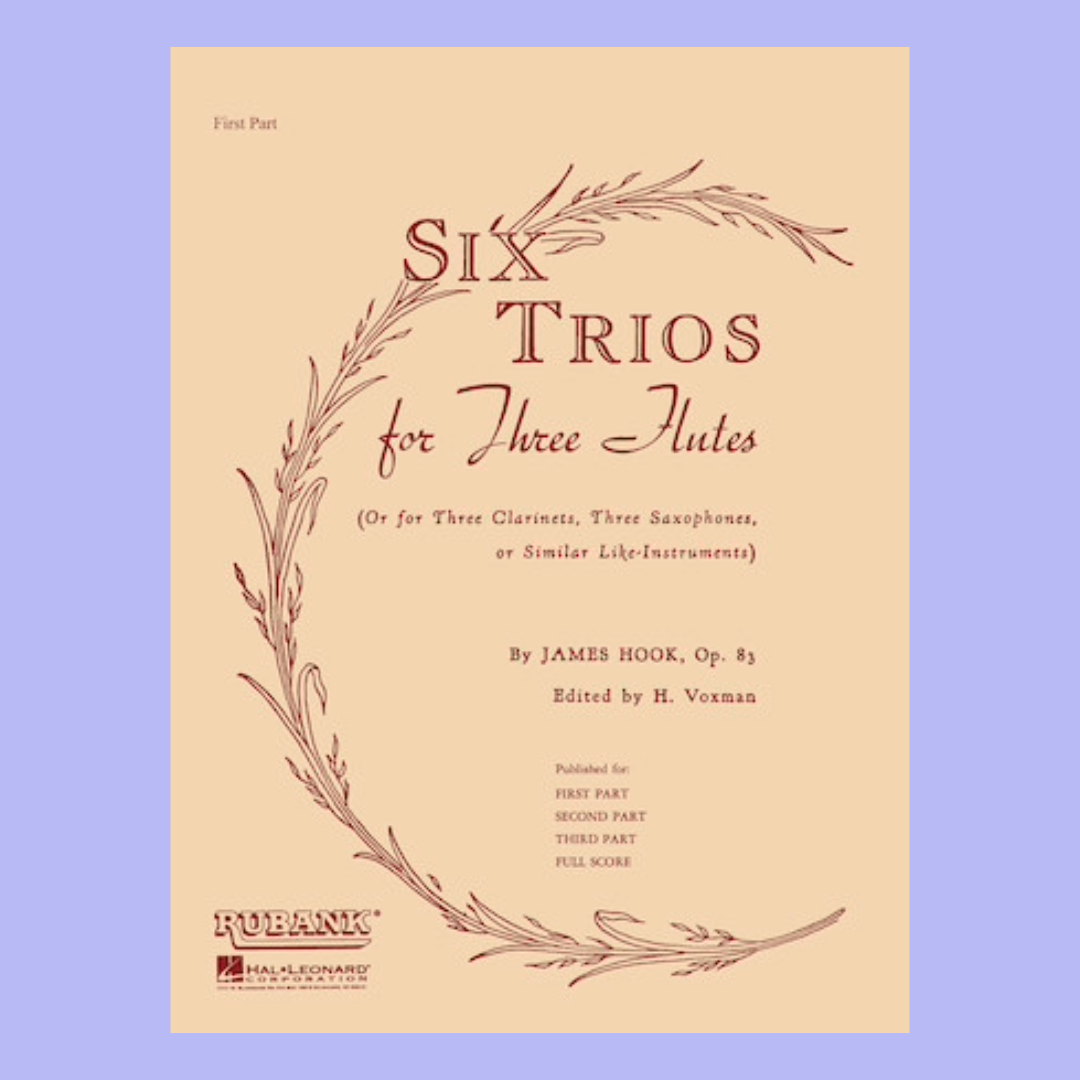 Rubank - Six Trios For 3 Flutes/Violin, Op. 83 Score/Parts Sheet Music ...