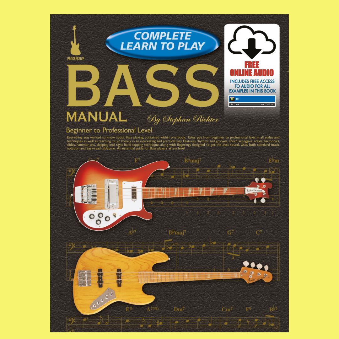 Progressive Complete Learn To Play Bass Manual Book/Online Audio ...