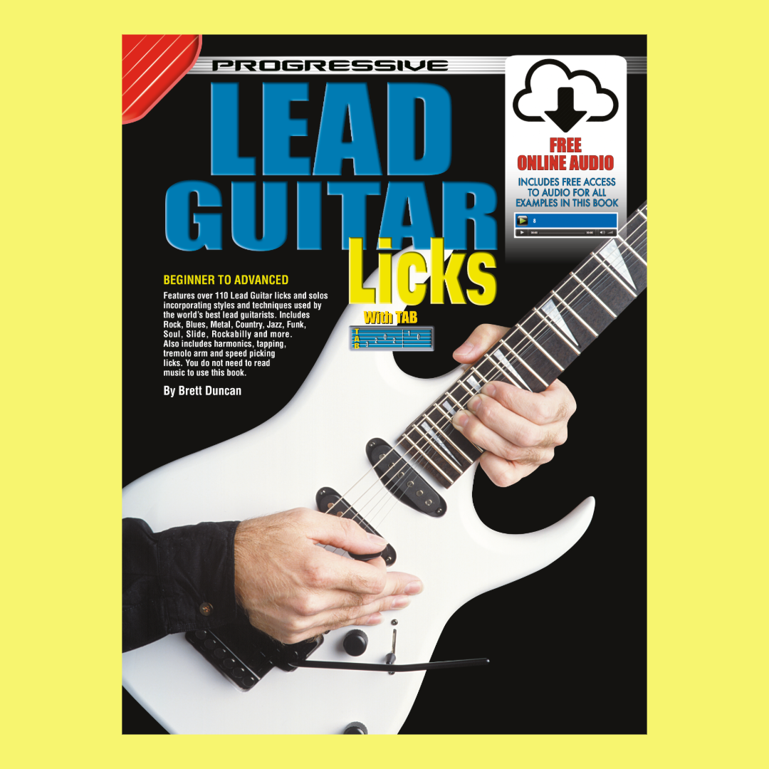 Progressive Lead Guitar Licks Book/Online Audio – Music2u.com.au