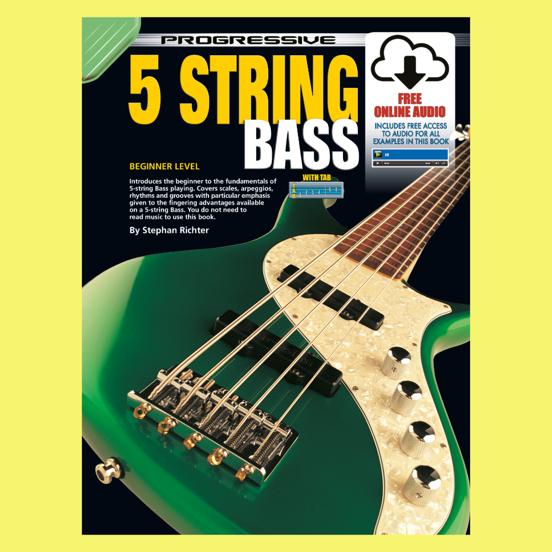 Progressive 5 String Bass Book/Online Audio – Music2u.com.au