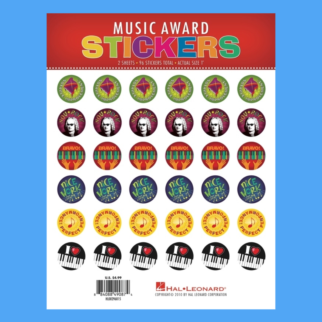 Hal Leonard Student Piano Library - Music Award Stickers (96 pack ...