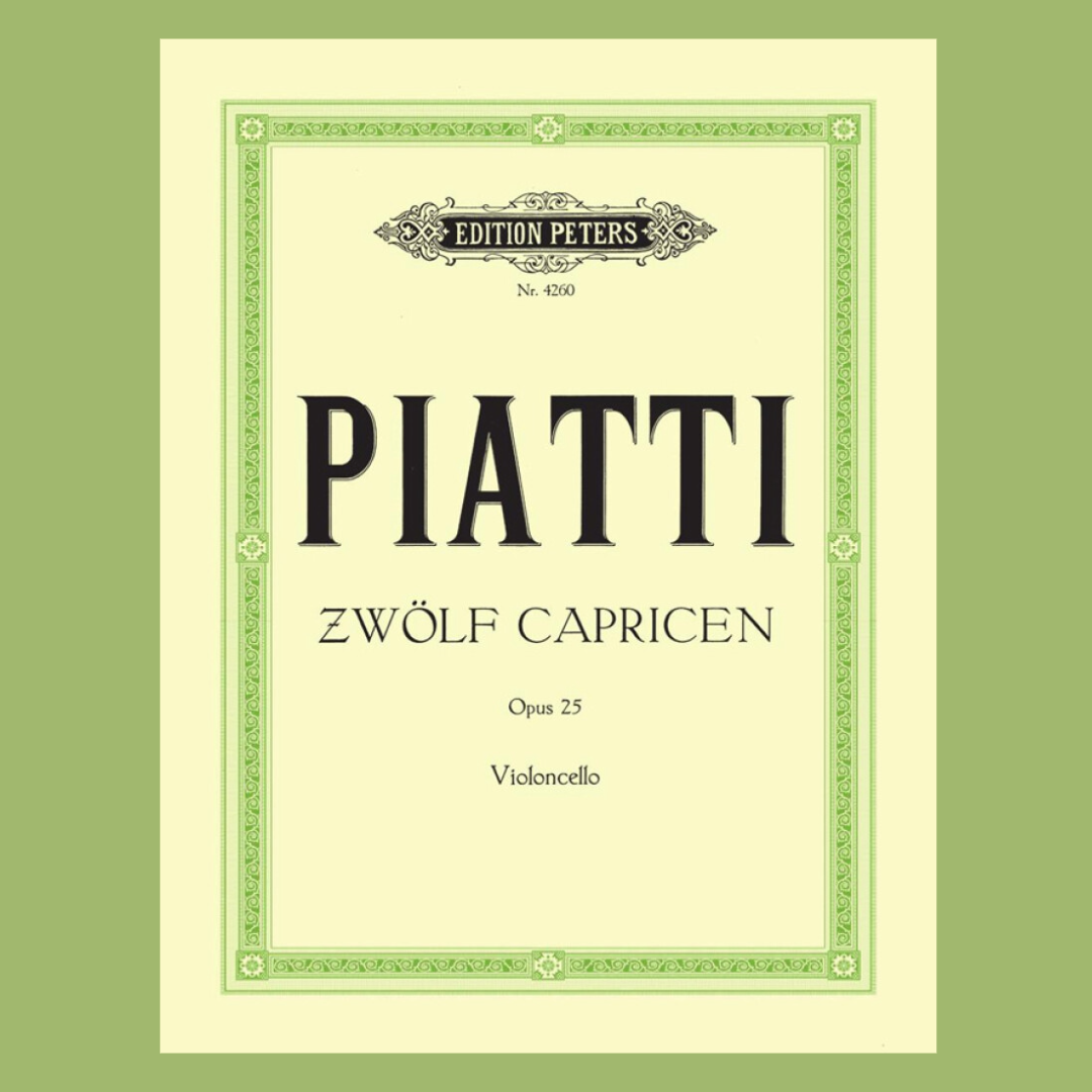 Alfredo Piatti - 12 Caprices Op 25 Cello Book – Music2u.com.au