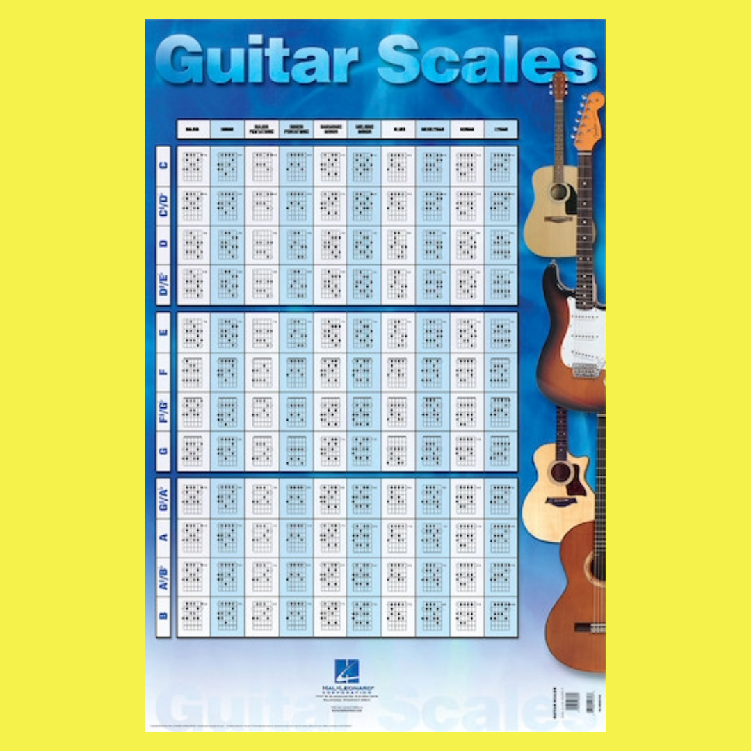 Guitar Scales Wall Chart - (22 inch x 34 inch) – Music2u.com.au